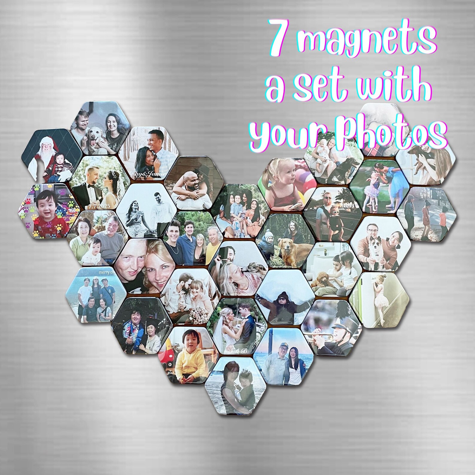 7 Custom Photo Magnets, Magnet Photo, Personalized Magnet, Fridge ...