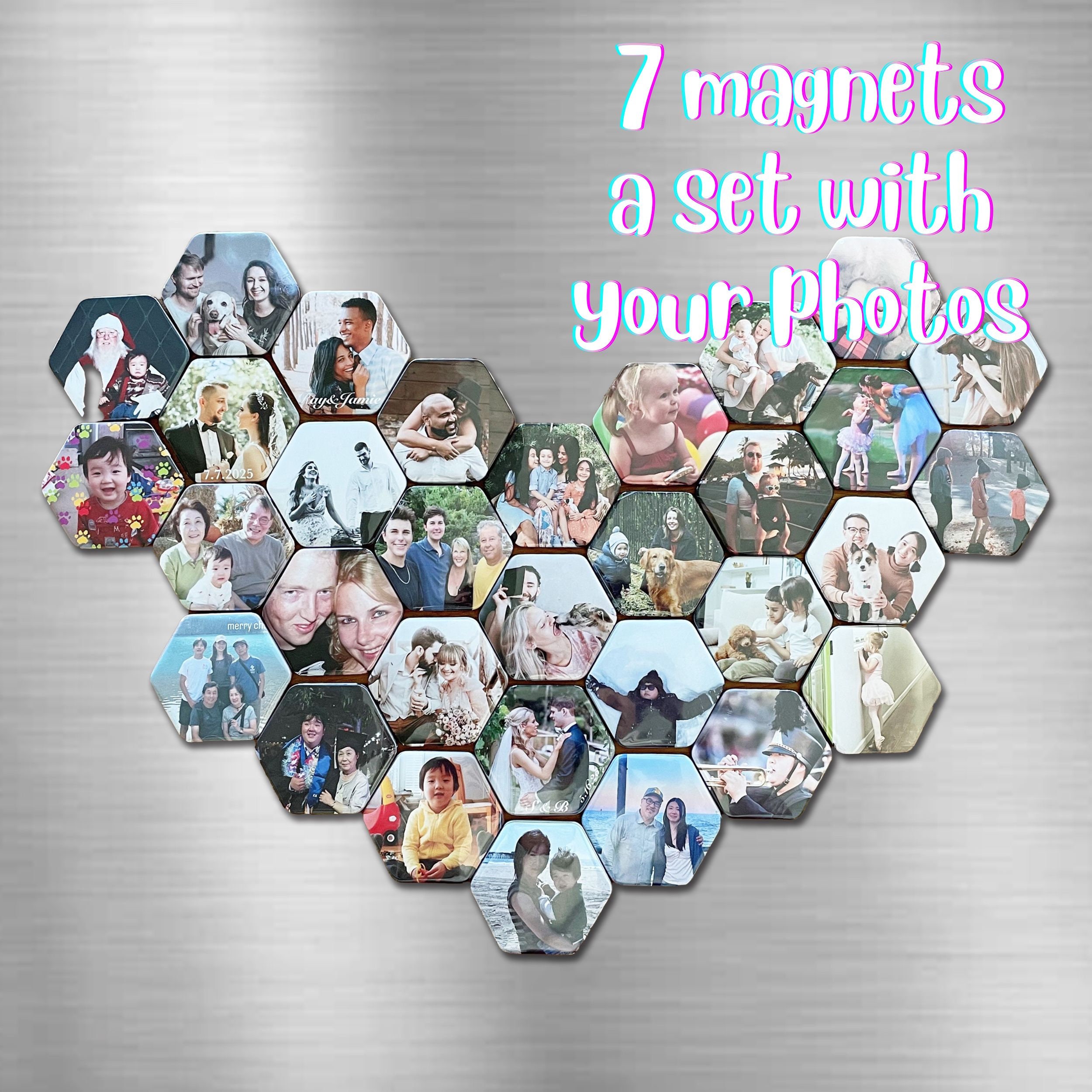 7 Custom Photo Magnets, Magnet Photo, Personalized Magnet, Fridge ...
