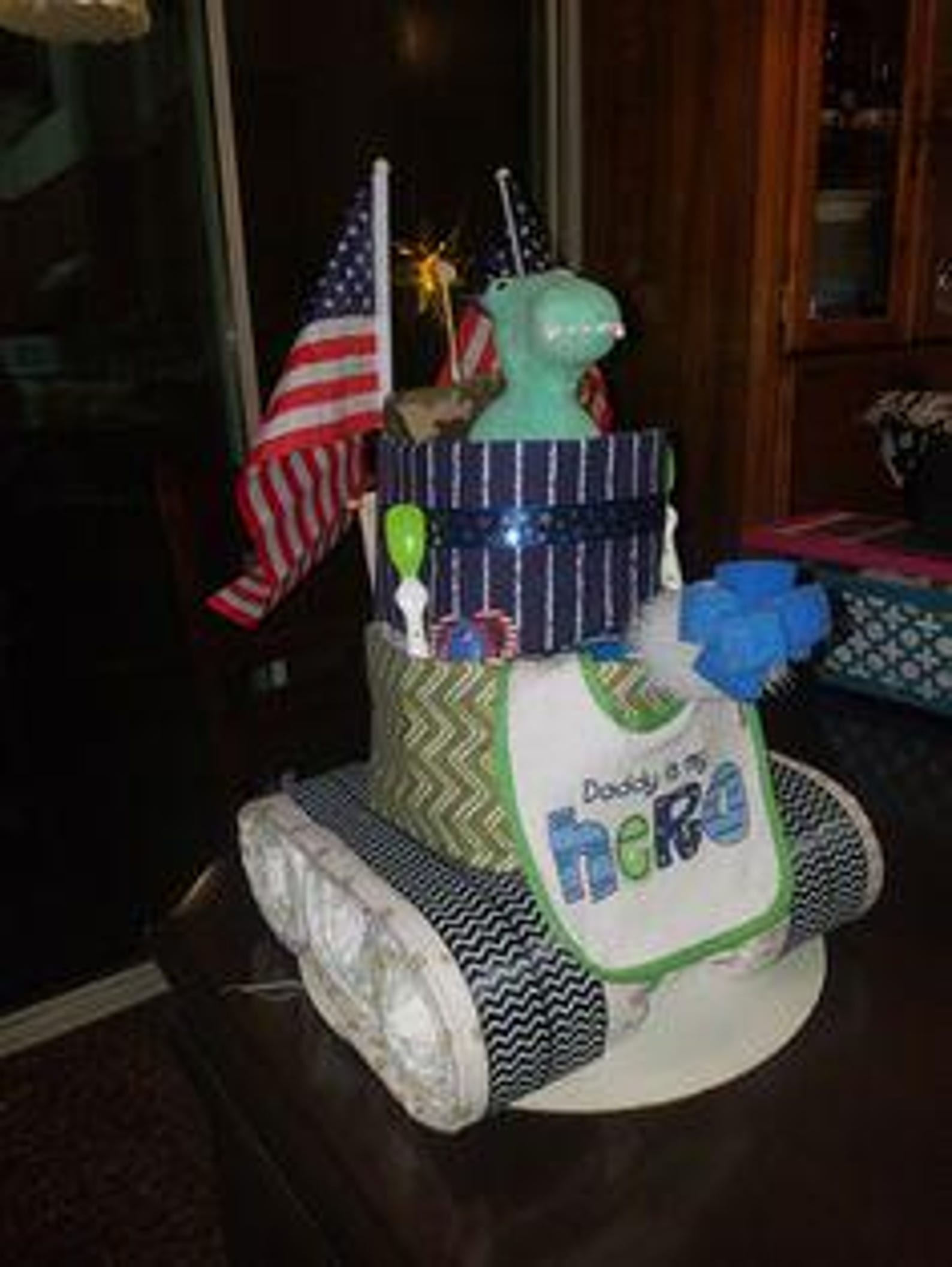 Tiny Tanker Diaper Cake/baby Shower Centerpiece/diaper Cake/diaper Tank ...