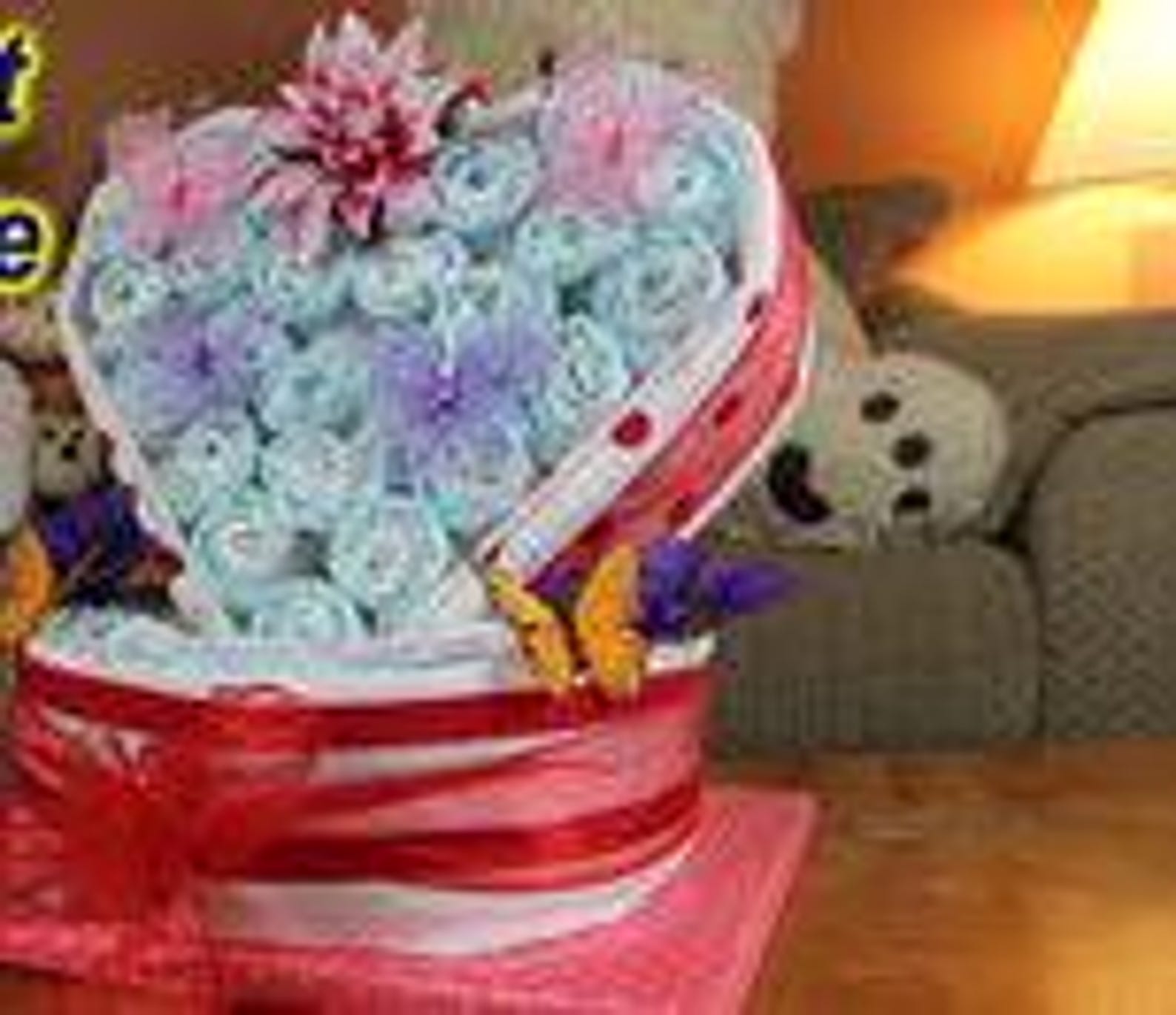Baby's First Love Large Diaper Heart Box - Sweet Baby Shower ...