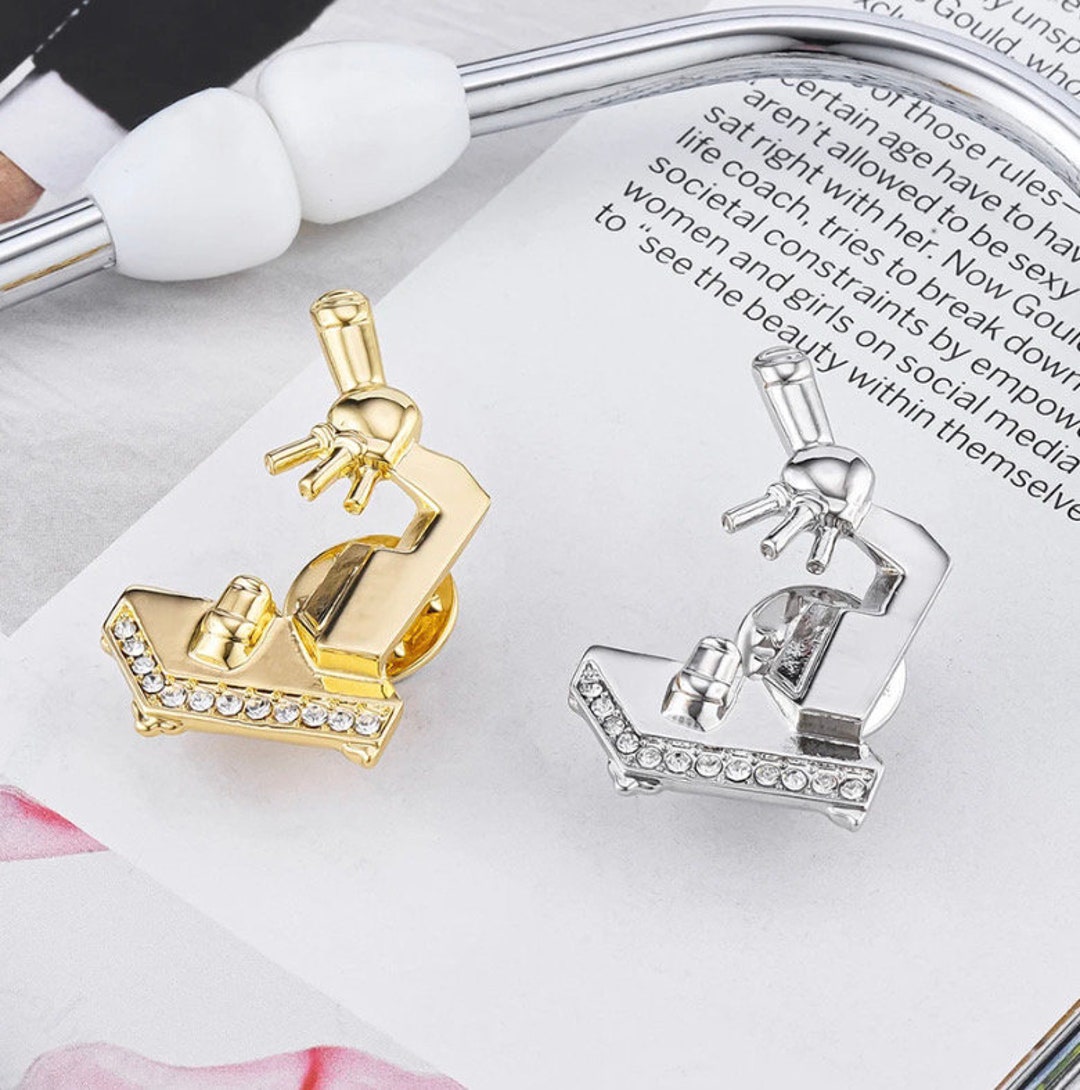 Microscope 4 Brooch Science Sanctuary Mens Womens Cute Trendy Science ...