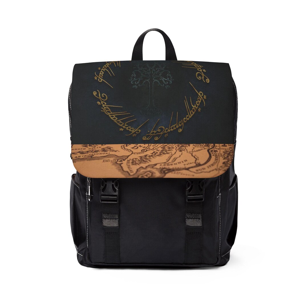 The Elven Ring Map Casual Shoulder Backpack - Etsy UK