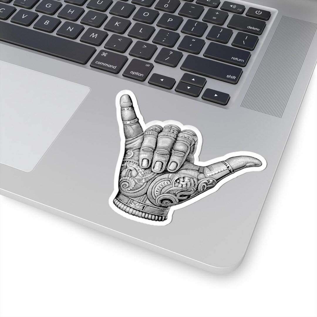 Intricate Henna Shaka Sticker | Kiss-cut Sticker - Etsy