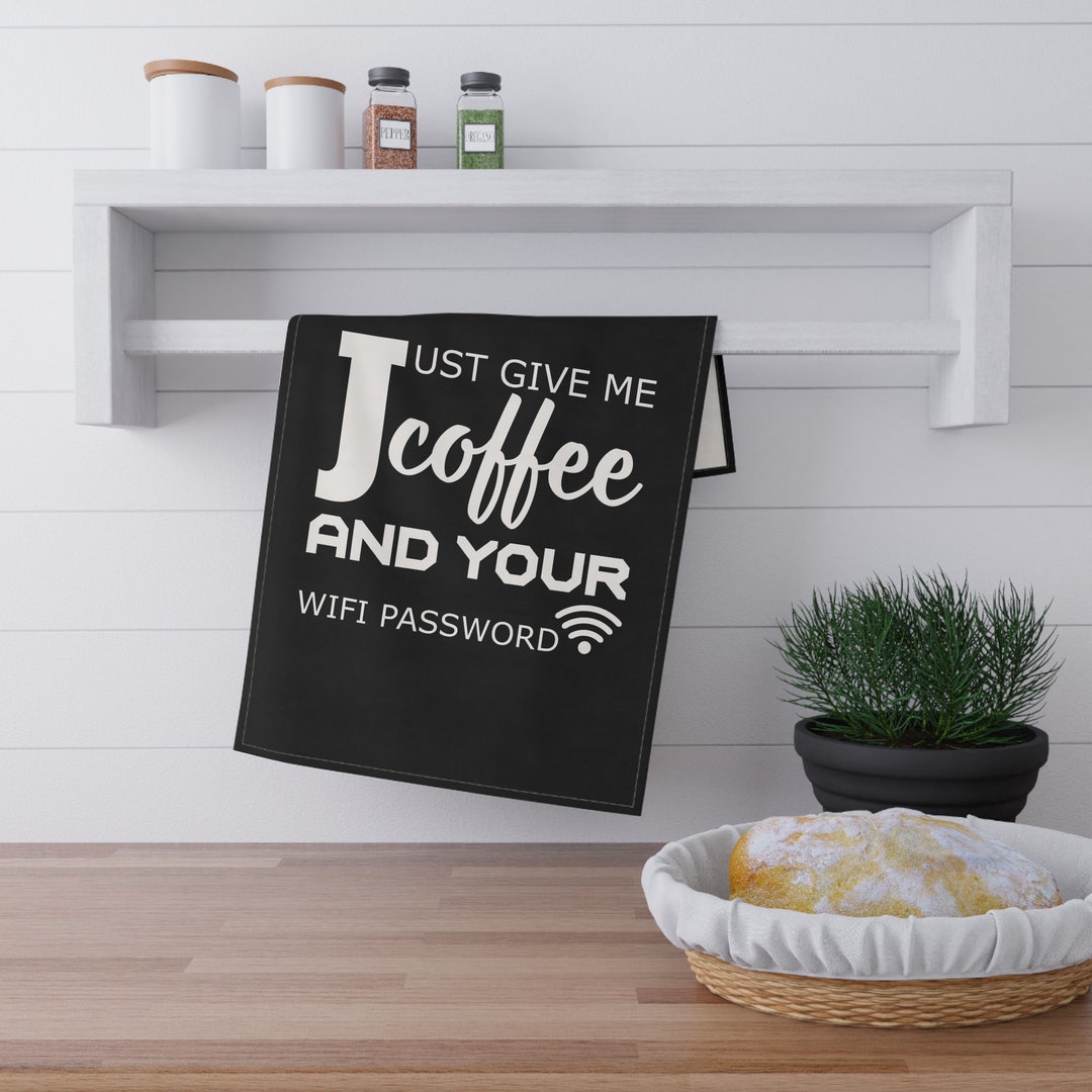 Coffee and Wi-fi Premium Kitchen Towel - Etsy