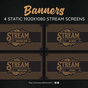 Animated Steampunk Streaming Package | Twitch & Kick Banners and Panels ...