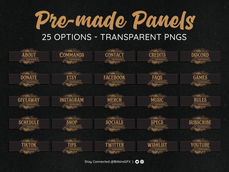 Animated Steampunk Streaming Package | Twitch & Kick Banners and Panels ...