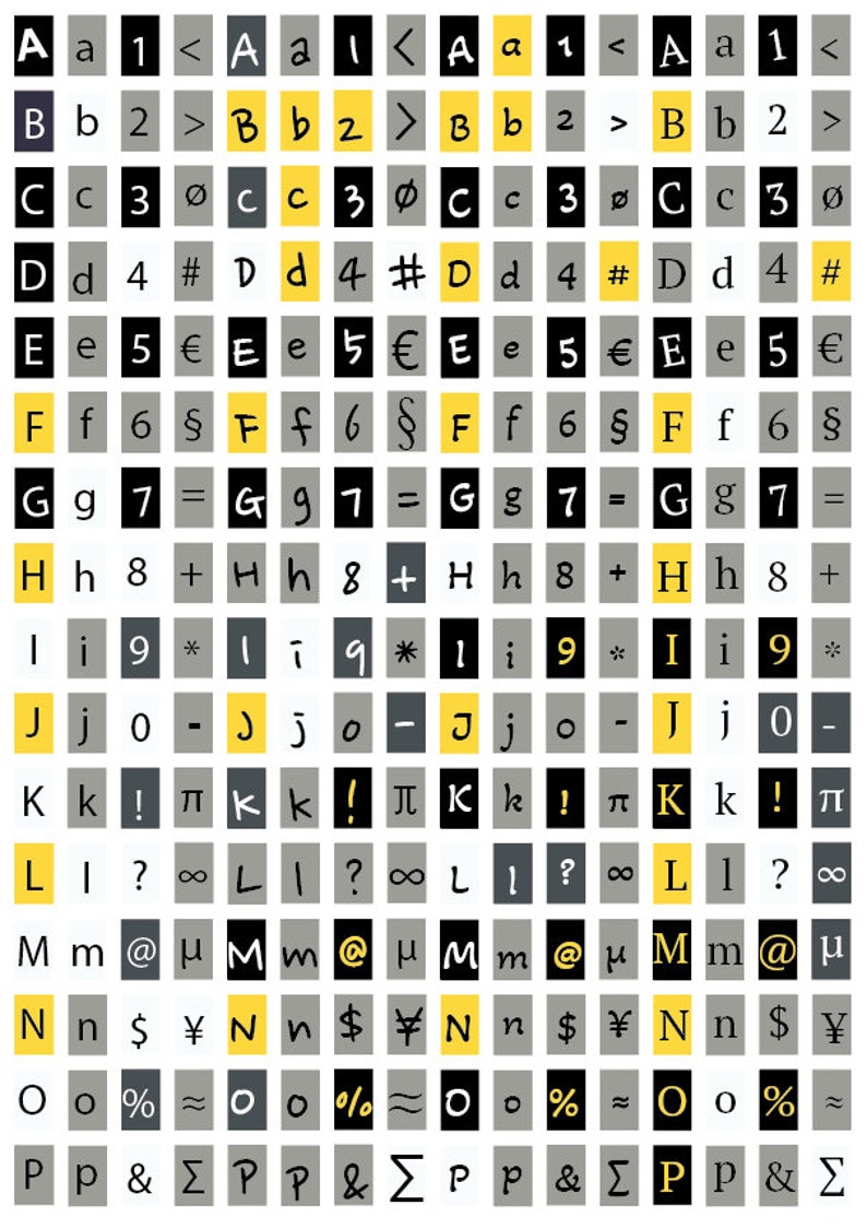 Printable Alphabets & Special Characters: Detective Puzzles - Etsy