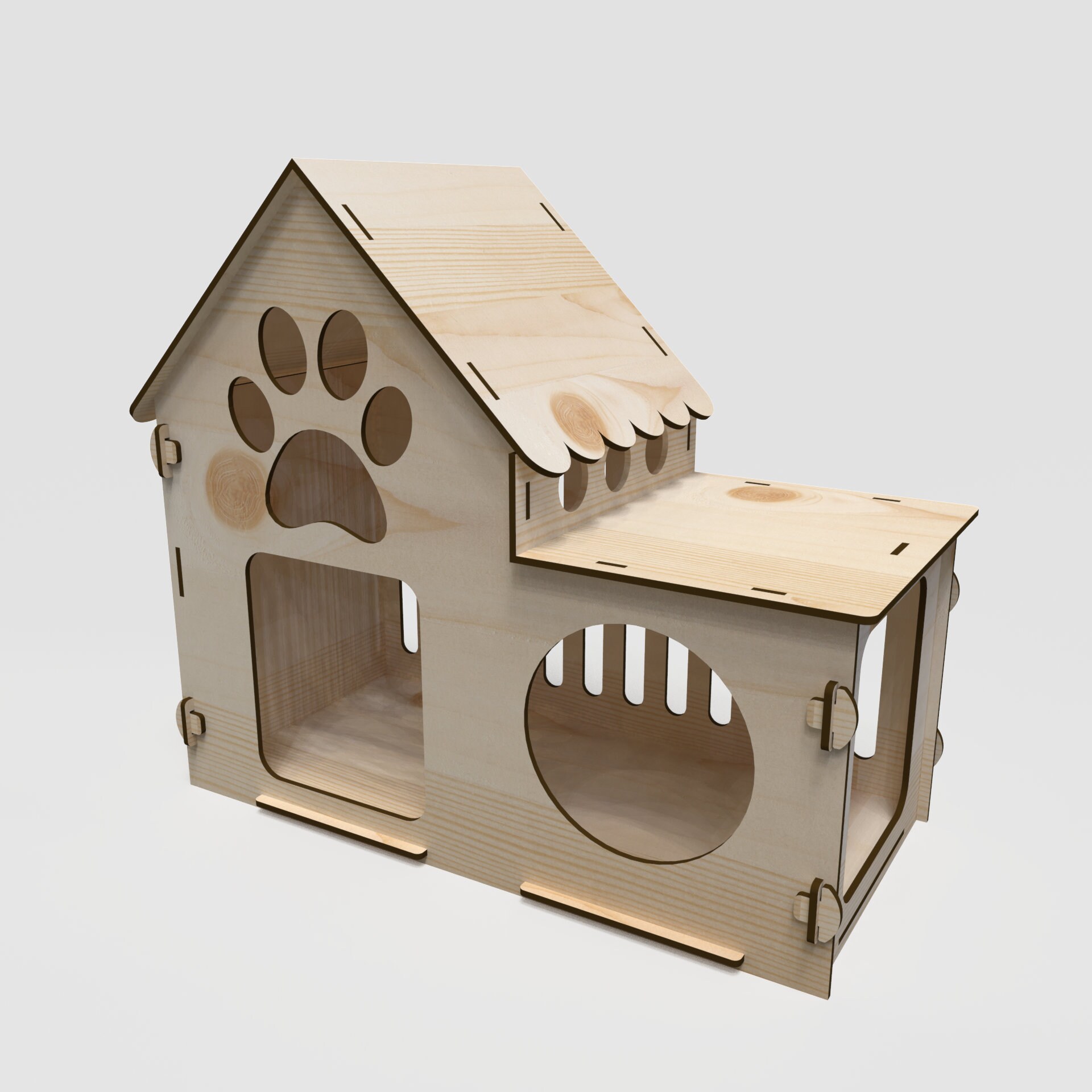 Cat House Laser Cut , Laser Cut SVG , Instant Download Cnc Template Laser Cut, Katzen Haus | SVG ...