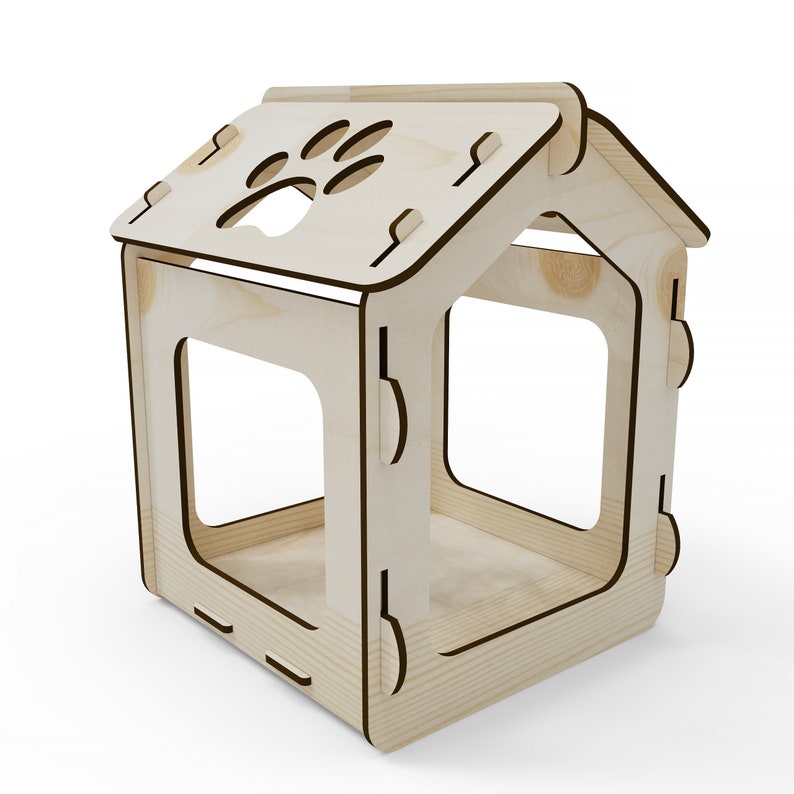 Cat House Laser Cut , Laser Cut SVG , Instant Download Cnc Template ...