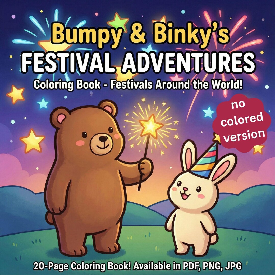 World Festivals Coloring Book for Kids | Bumpy & Binky Celebration | 20 ...