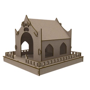 Laser Cut Cat House Template: Thai Style Design (digital Download) - Etsy