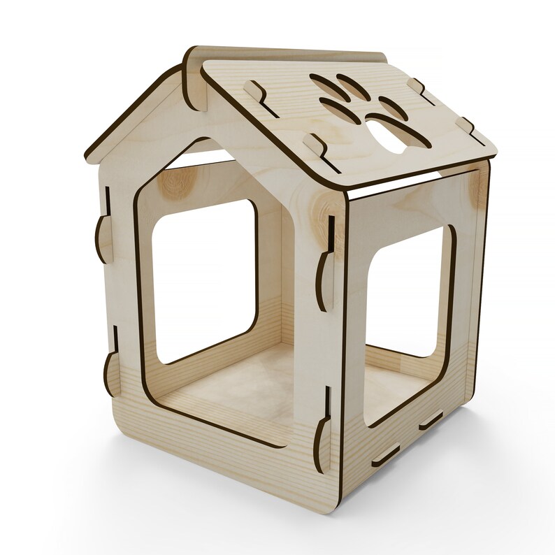 Cat House Laser Cut , Laser Cut SVG , Instant Download Cnc Template ...