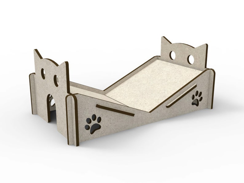 Cat Angle Bed ,cat Bed ,minimal Cat Bed ,cat House Laser Cut , Laser ...