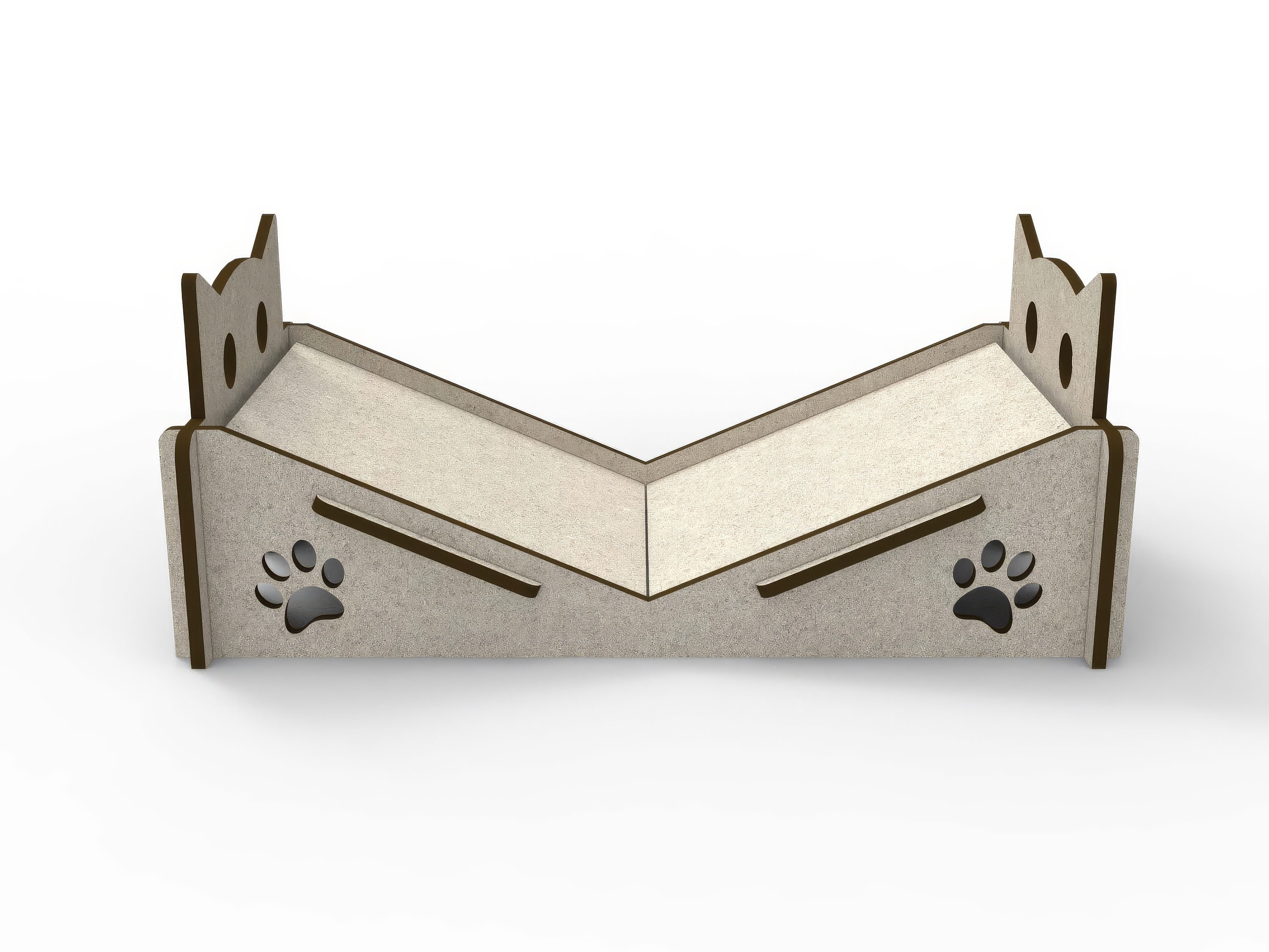 Cat Angle Bed ,cat Bed ,minimal Cat Bed ,cat House Laser Cut , Laser ...