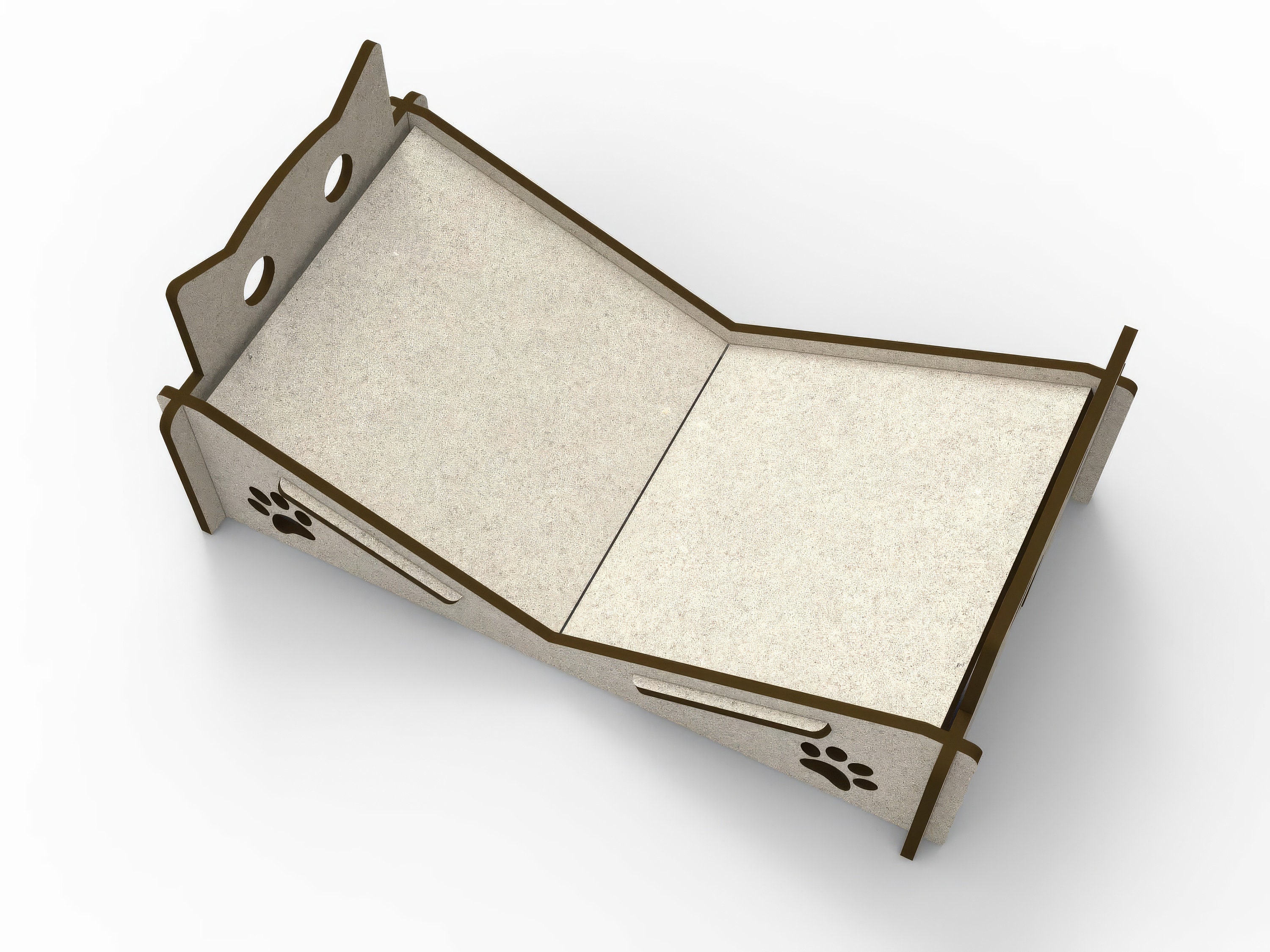 Cat Angle Bed ,cat Bed ,minimal Cat Bed ,cat House Laser Cut , Laser ...