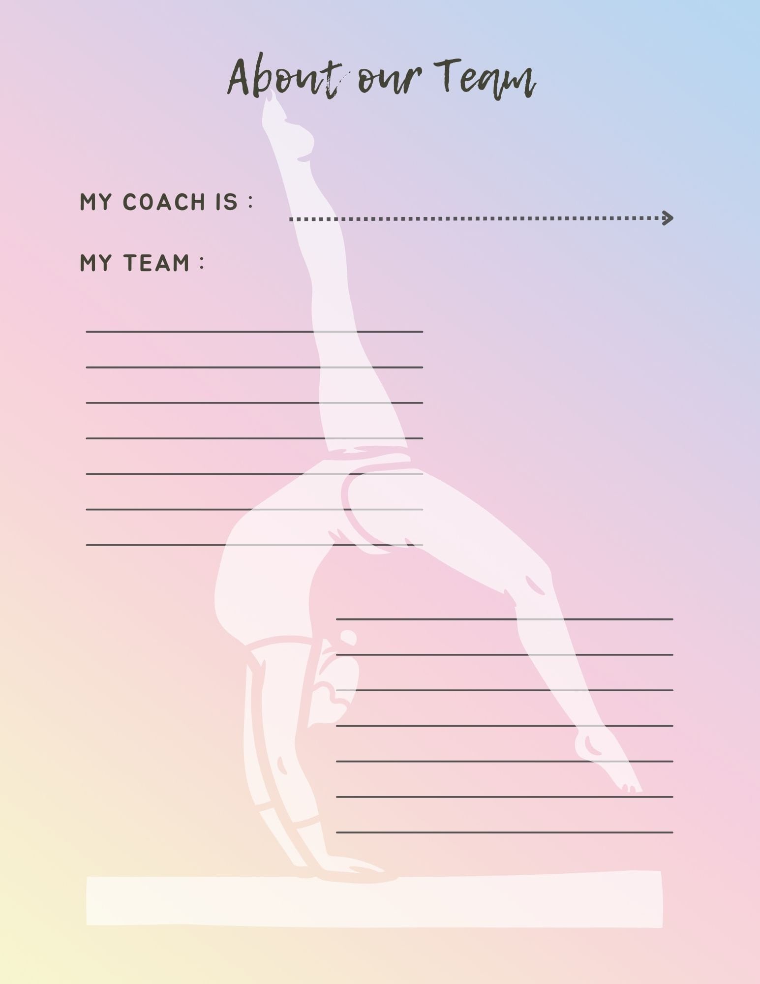 Gymnastics Meet / Competition Journal - Etsy
