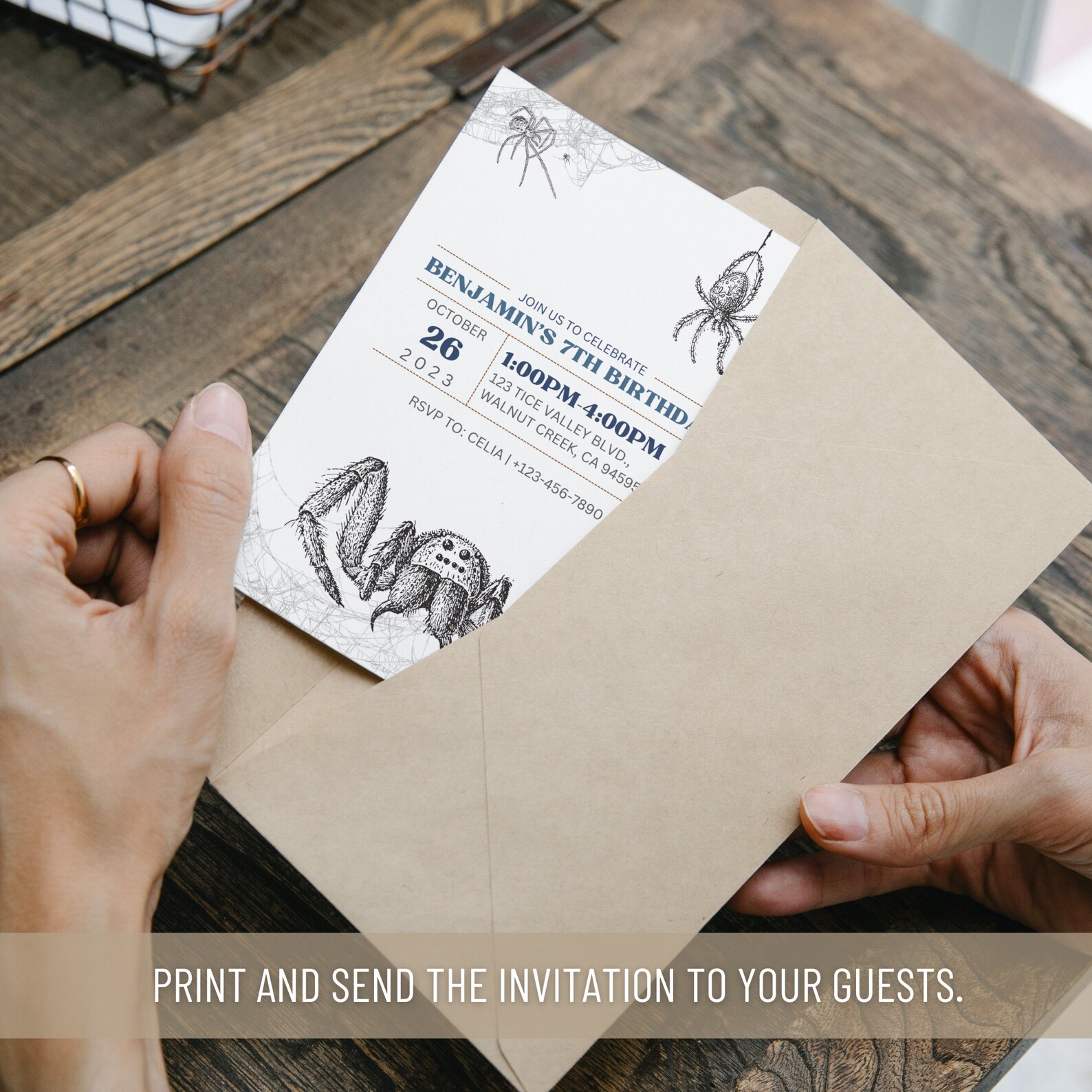 Editable - SPIDER Theme Birthday Party Invitation Template ...