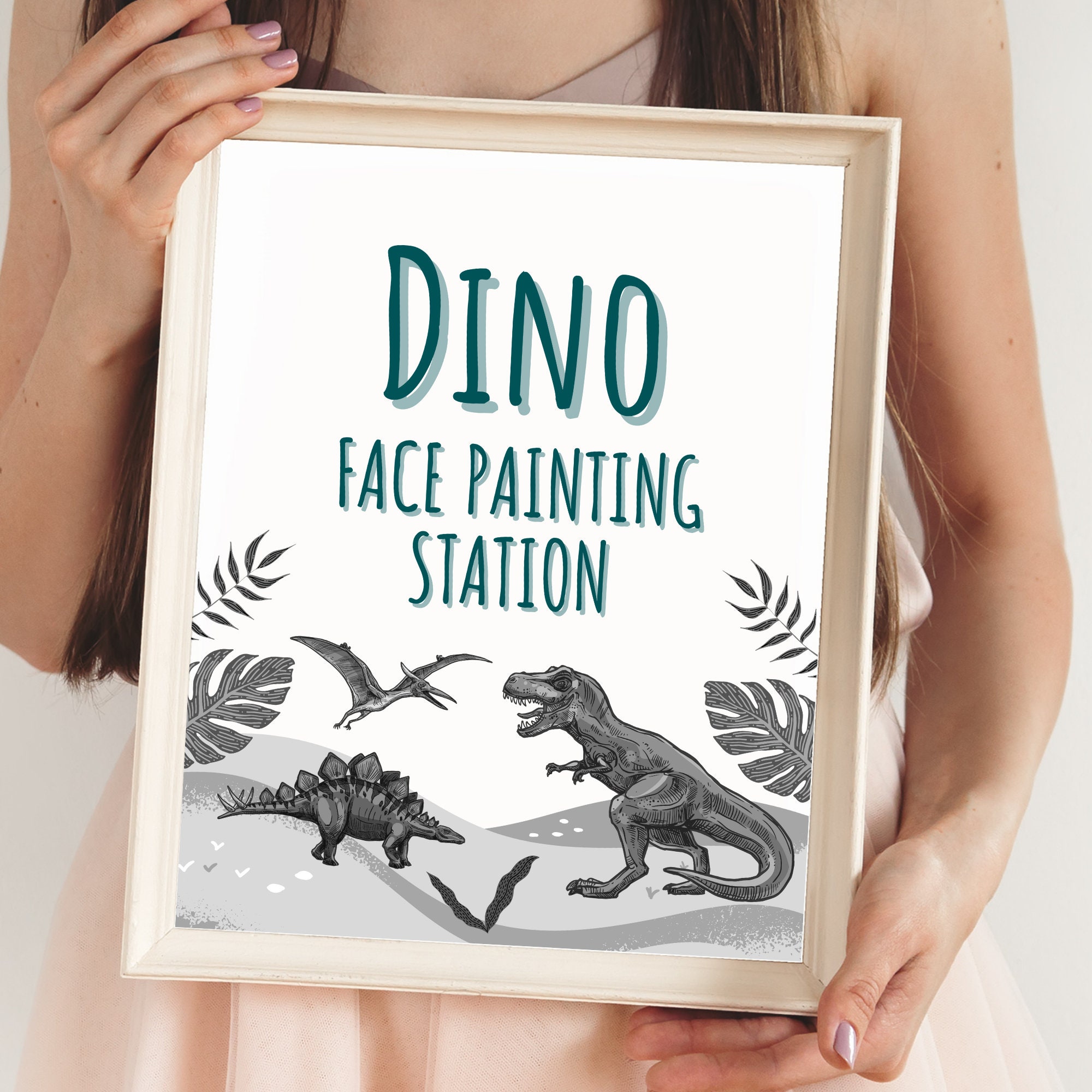 Set of Printable Party Signs/decor DINOSAUR Theme Birthday - Etsy