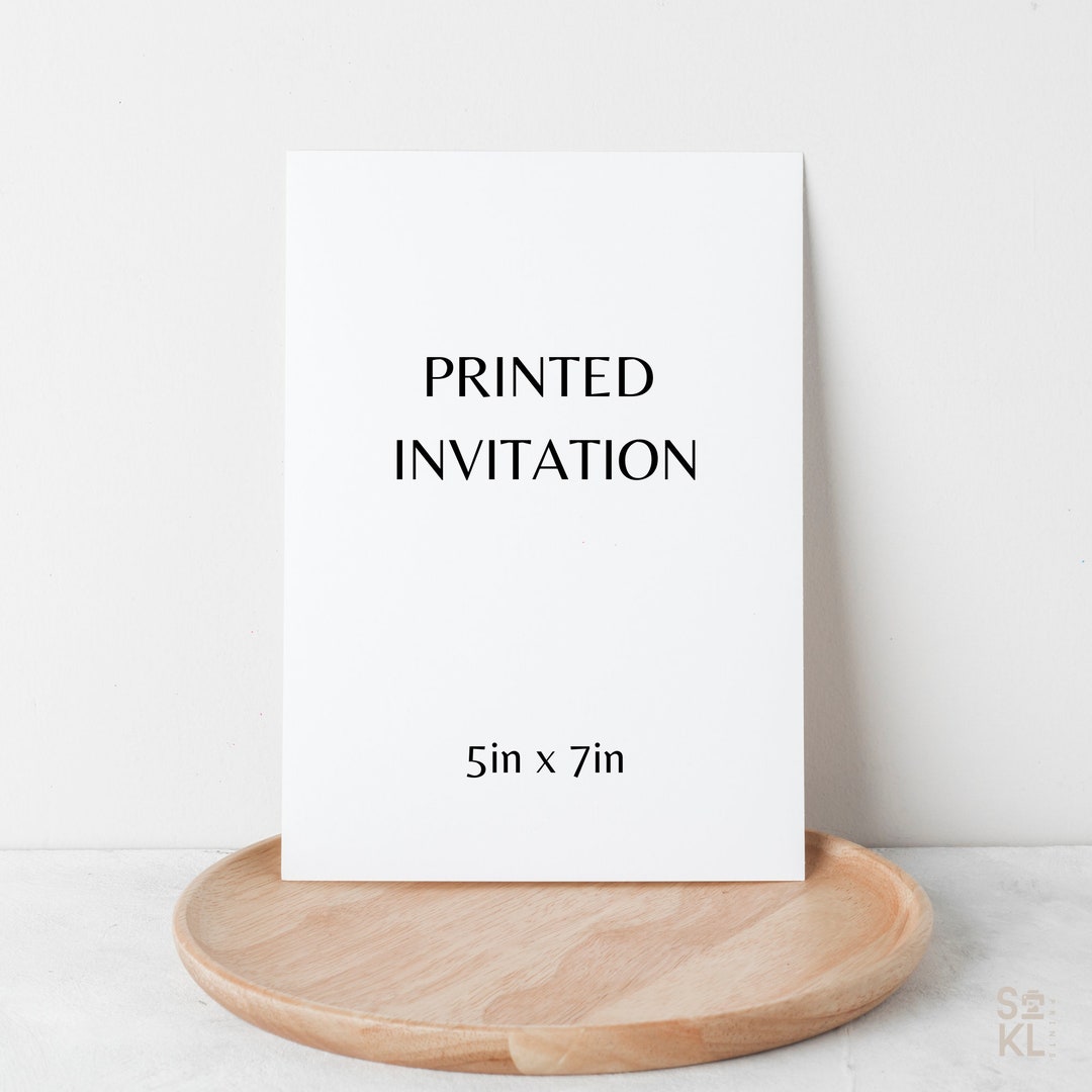 PRINTED Invitation-personalized INVITATION, Flat Card, 5in X 7in - Etsy