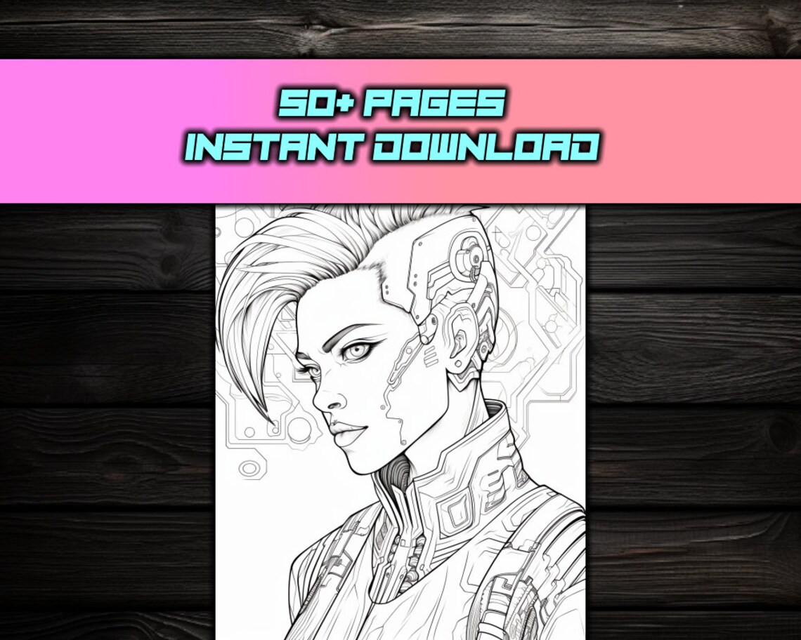 50+ Cyberpunk Coloring Pages | Coloring Pages for Kids and Adults ...