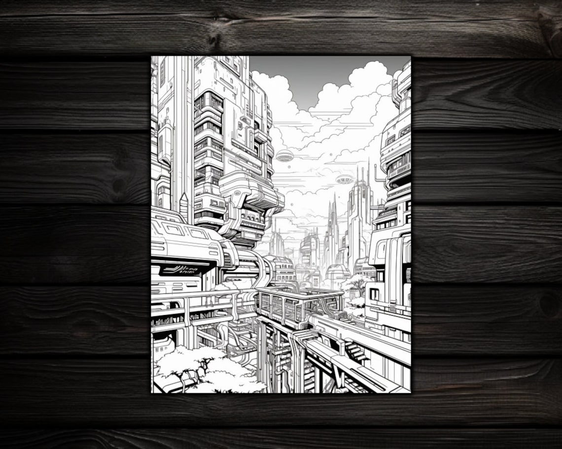 50+ Cyberpunk Coloring Pages | Coloring Pages for Kids and Adults ...