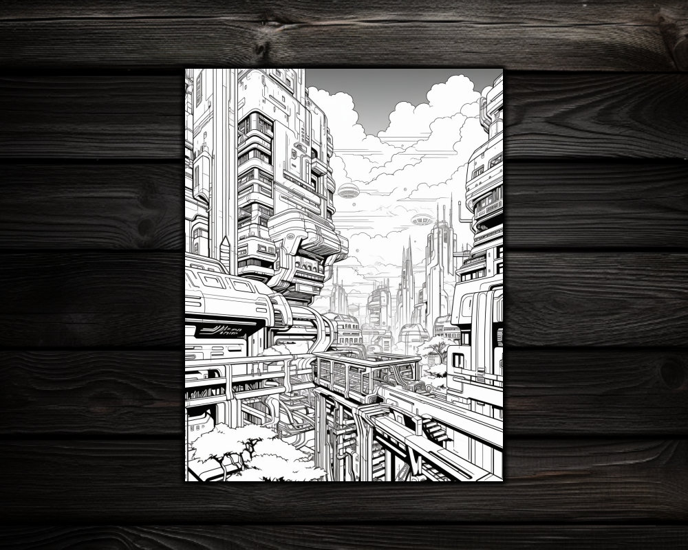 50+ Cyberpunk Coloring Pages | Coloring Pages for Kids and Adults ...