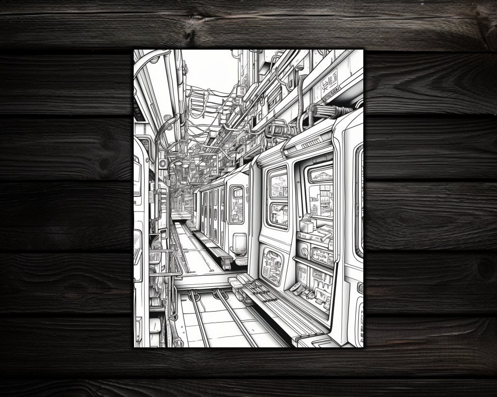 50+ Cyberpunk Coloring Pages | Coloring Pages for Kids and Adults ...