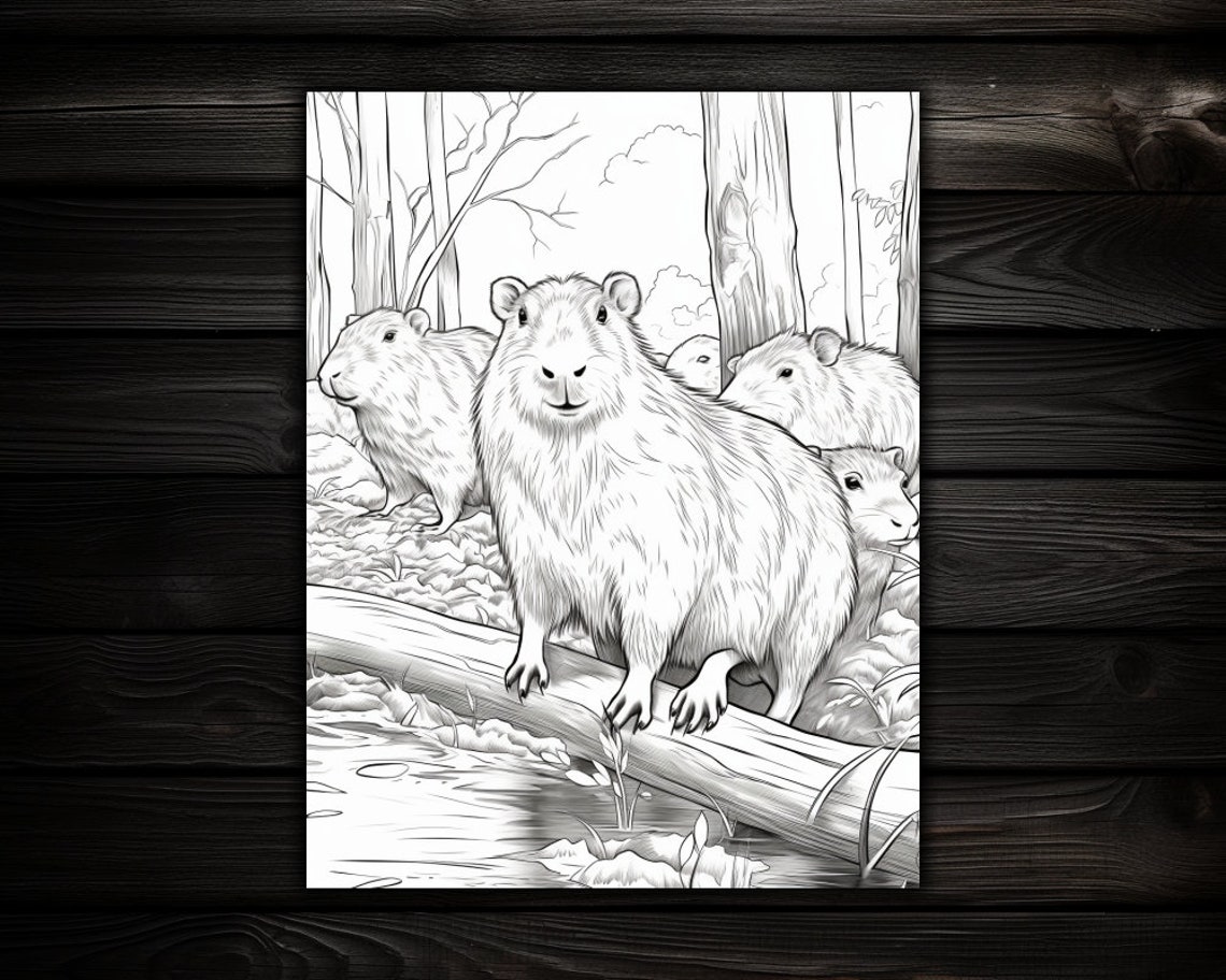 20 Capybara Coloring Pages | Coloring Pages for Kids and Adults ...