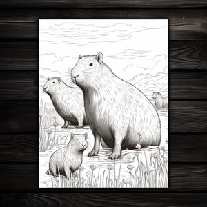 20 Capybara Coloring Pages | Coloring Pages for Kids and Adults ...