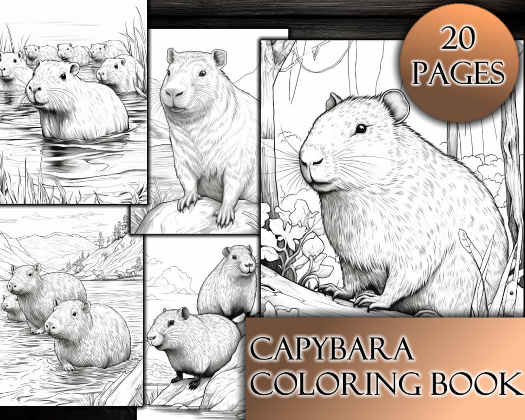 20 Capybara Coloring Pages | Coloring Pages for Kids and Adults ...