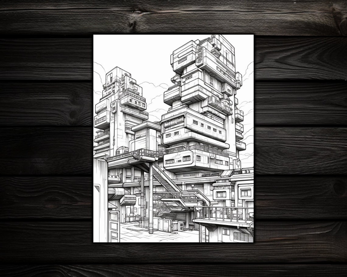 50+ Cyberpunk Coloring Pages | Coloring Pages for Kids and Adults ...