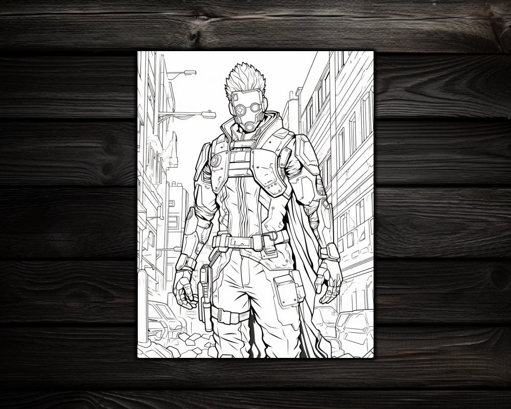 50+ Cyberpunk Coloring Pages | Coloring Pages for Kids and Adults ...