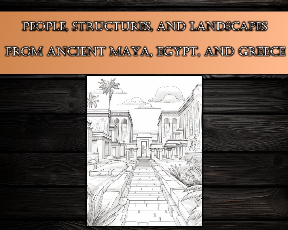 20 Ancient Civilization Coloring Pages | Egypt, Greece, and Maya | for ...