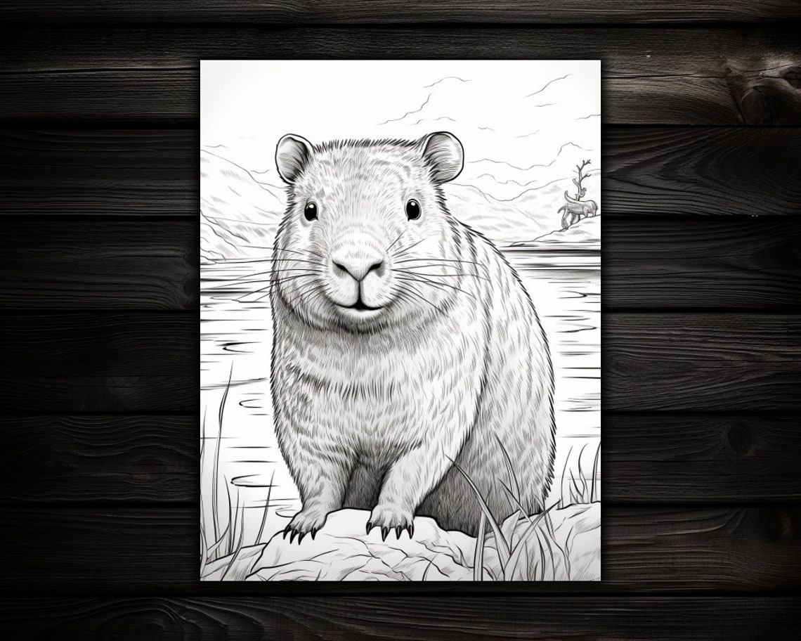 20 Capybara Coloring Pages | Coloring Pages for Kids and Adults ...