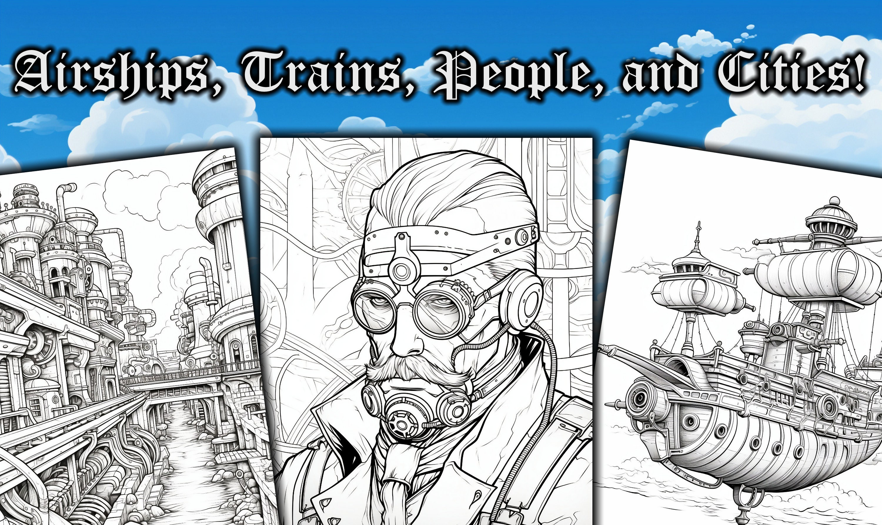 20 Steampunk Coloring Pages | Coloring Pages for Kids and Adults ...