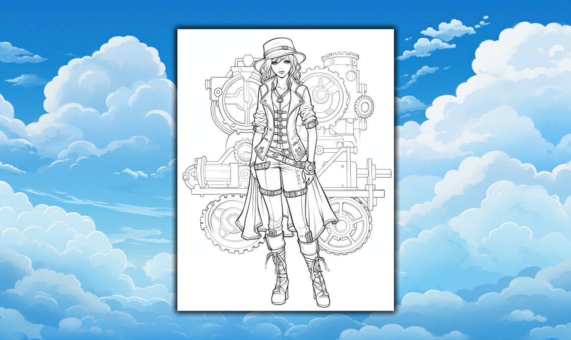 20 Steampunk Coloring Pages | Coloring Pages for Kids and Adults ...