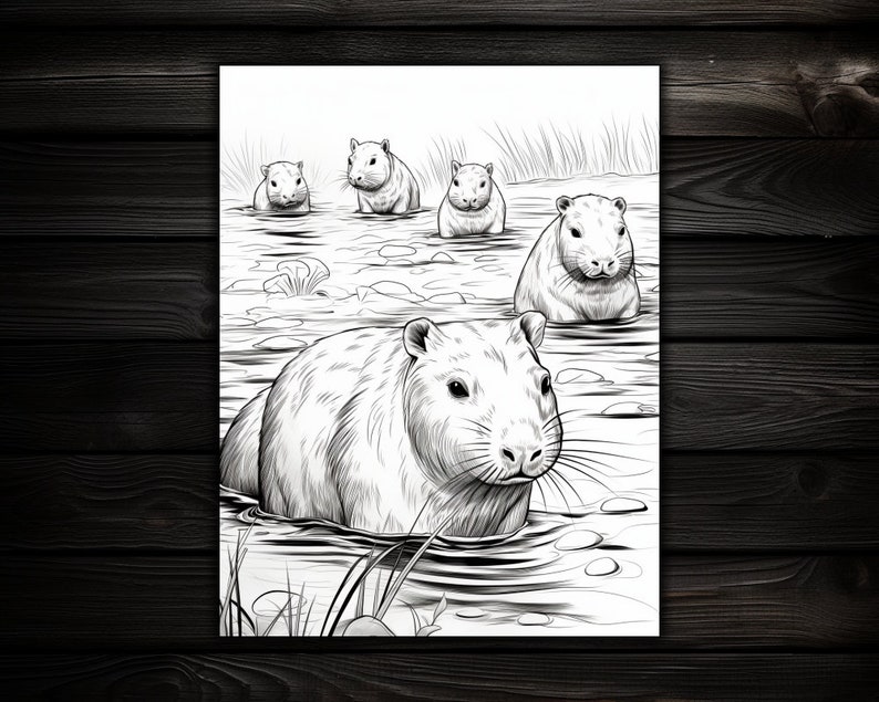 20 Capybara Coloring Pages | Coloring Pages for Kids and Adults ...