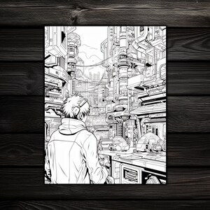 50+ Cyberpunk Coloring Pages | Coloring Pages for Kids and Adults ...
