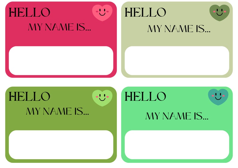 Hello My Name is Svg, Vector Files, Name Tag Svg, Hello Svg, Baby ...