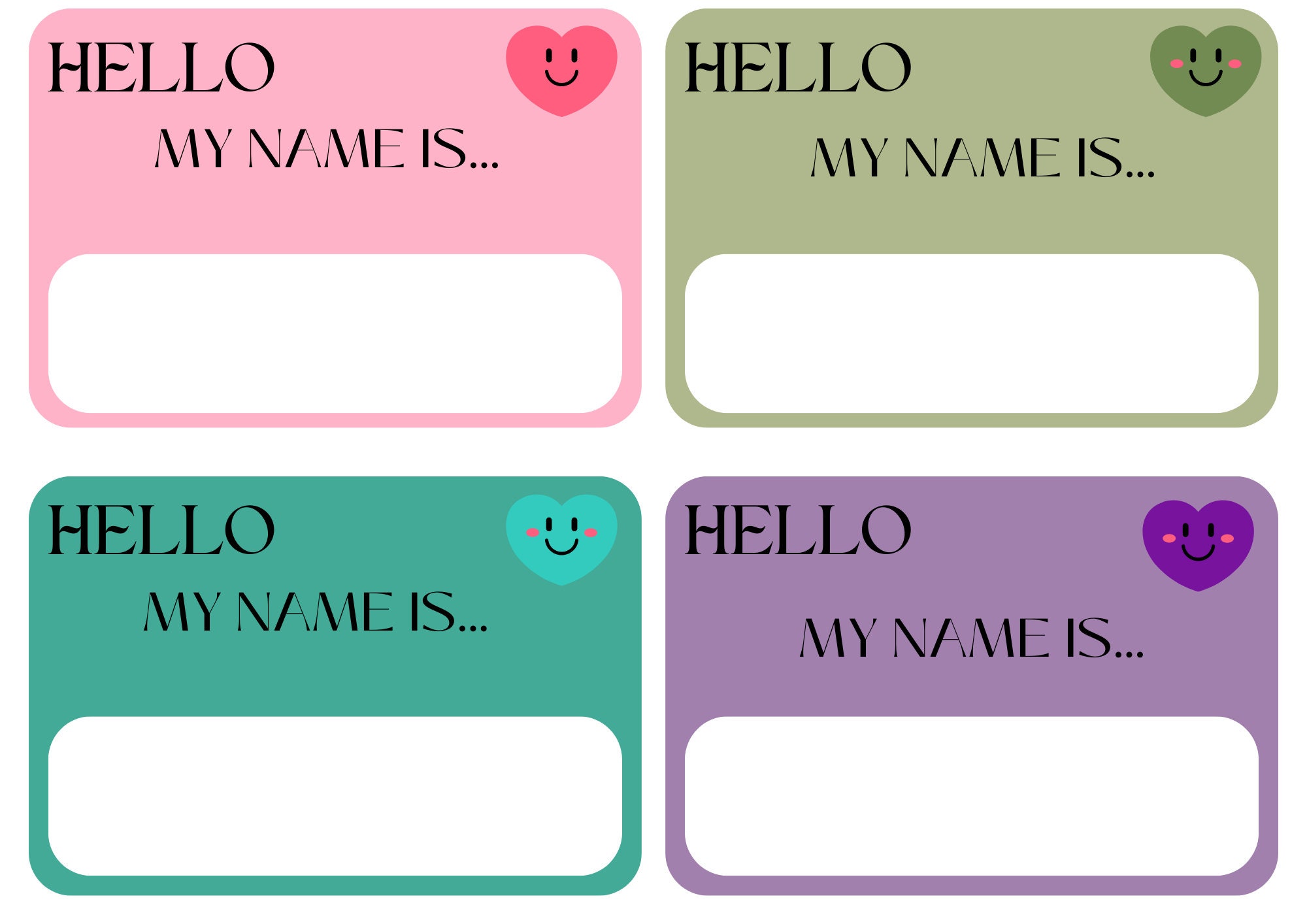 Hello My Name is Svg, Vector Files, Name Tag Svg, Hello Svg, Baby ...