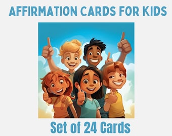 Printable Affirmation Cards for Kids, Motivational Cards, Positivity ...