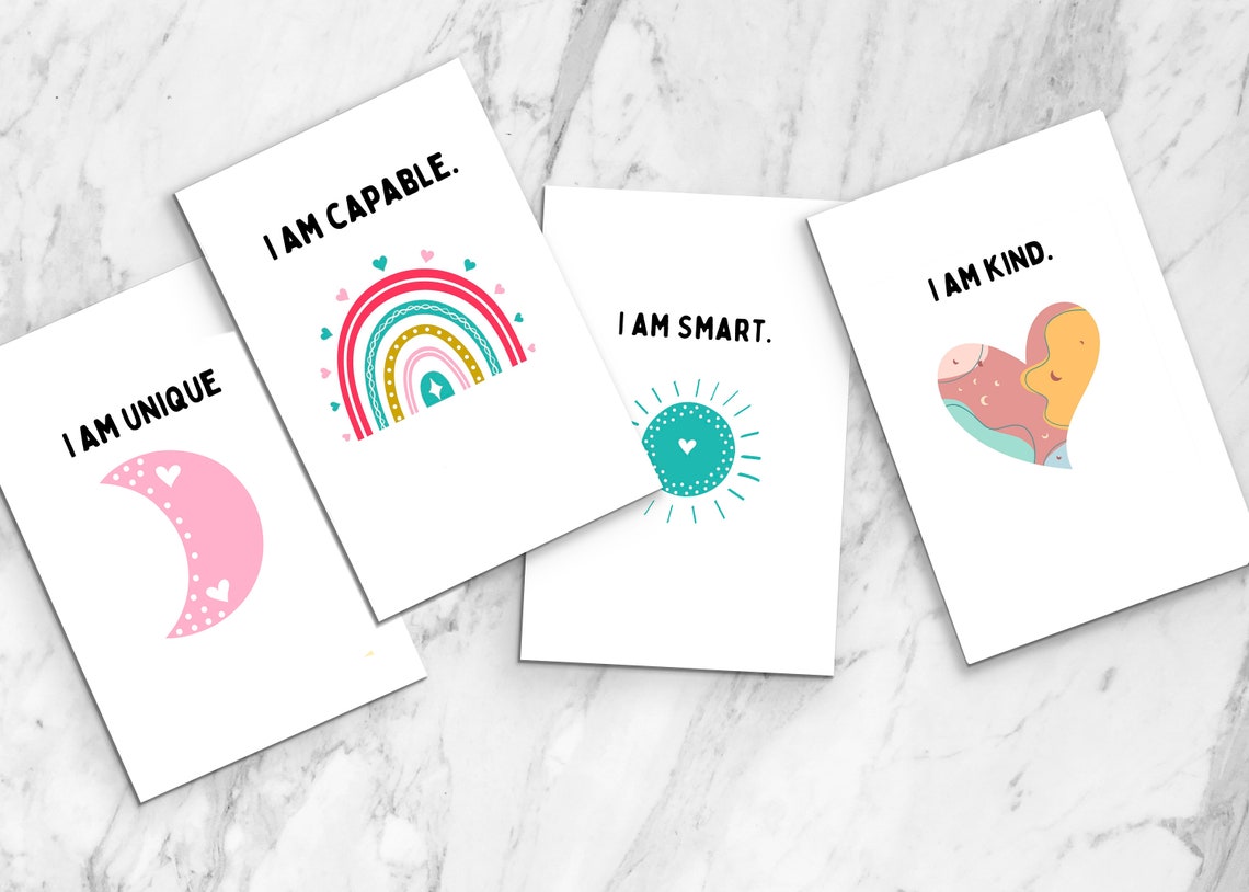 Printable Affirmation Cards for Kids, Inspiration Cards, Motivation ...