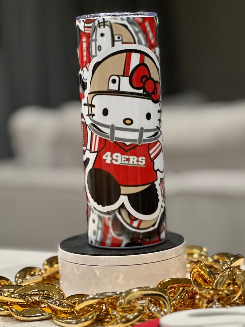 20oz Skinny Tumbler, Niners, Hello Kitty - Etsy