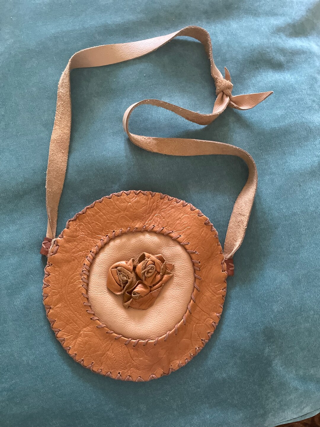 Buckskin and Tooled Leather Purse - Etsy
