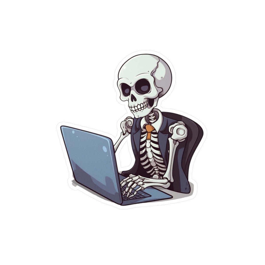 Skeleton at Work - Etsy