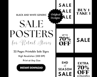 Sale Sign, Retail Sign, Printable, Sign Download for Retail Shops ...