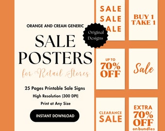 Sale Sign, Retail Sign, Printable, Sign Download for Retail Shops ...