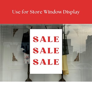 Sale Sign, Retail Sign, Printable, Sign Download for Retail Shops ...