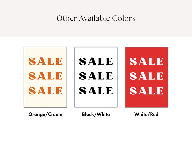 Sale Sign, Retail Sign, Printable, Sign Download for Retail Shops ...