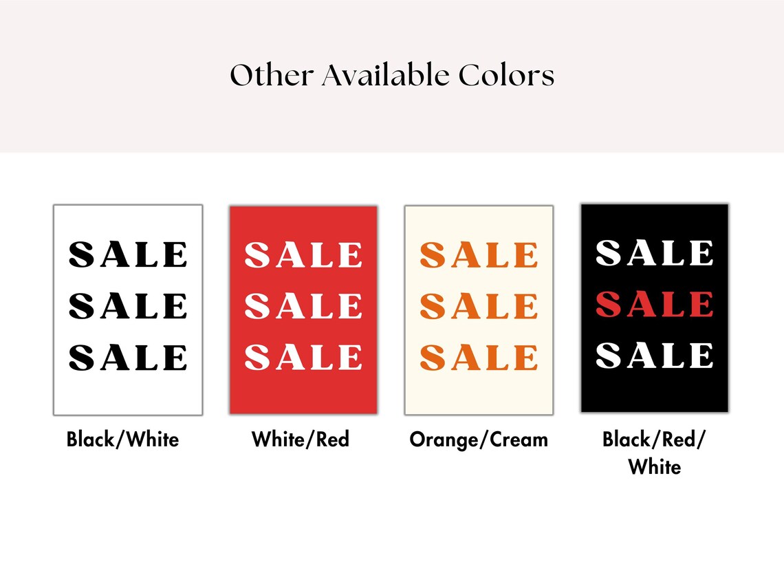 Sale Sign, Retail Sign, Printable, Sign Download for Retail Shops ...
